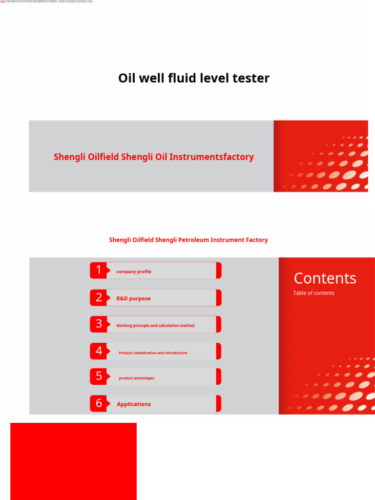 Shengli ' ECHOMETER - en | PDF | Oil Well | Liquids