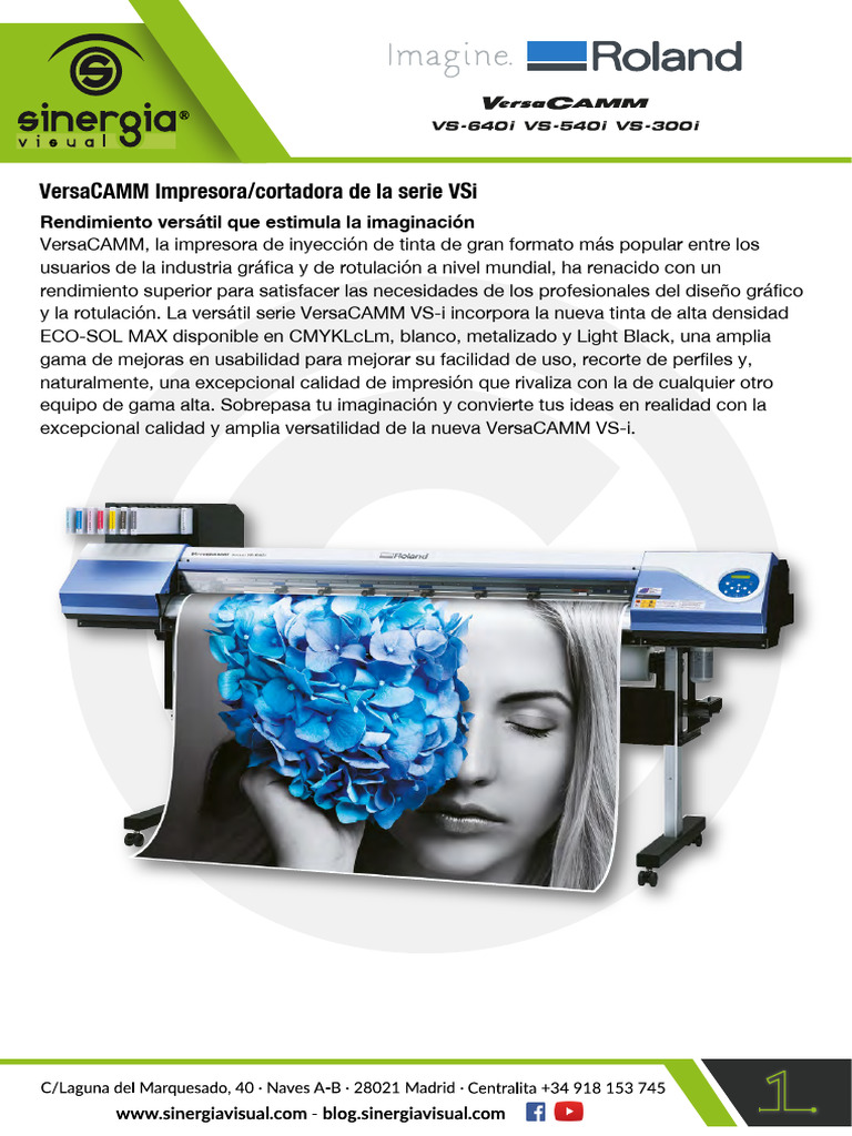 Plotter Versacamm Vs540i | PDF | Color | Impresora (Computación)