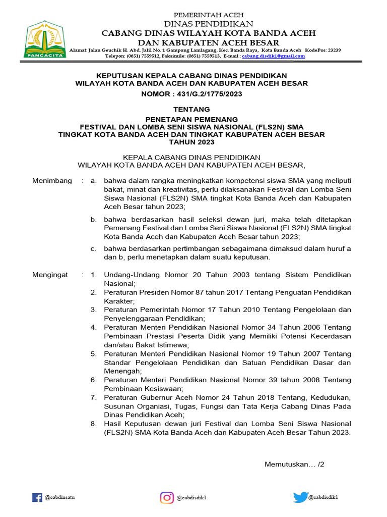 SK Juara FLS2N SMA BNA ABES 2023 | PDF