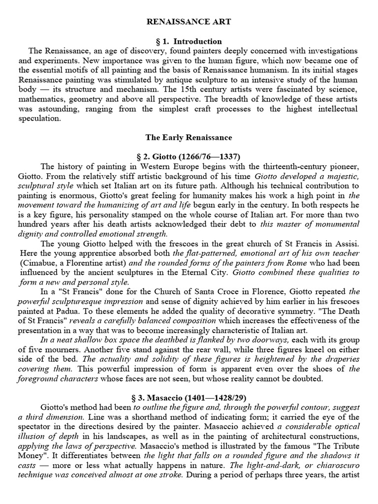 Renaissance Art | PDF | Renaissance Art | Renaissance