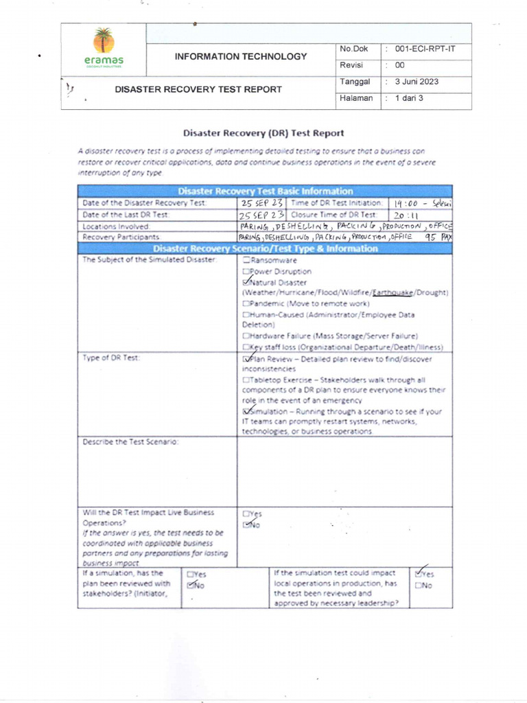 Data Recovery Testing Report | PDF