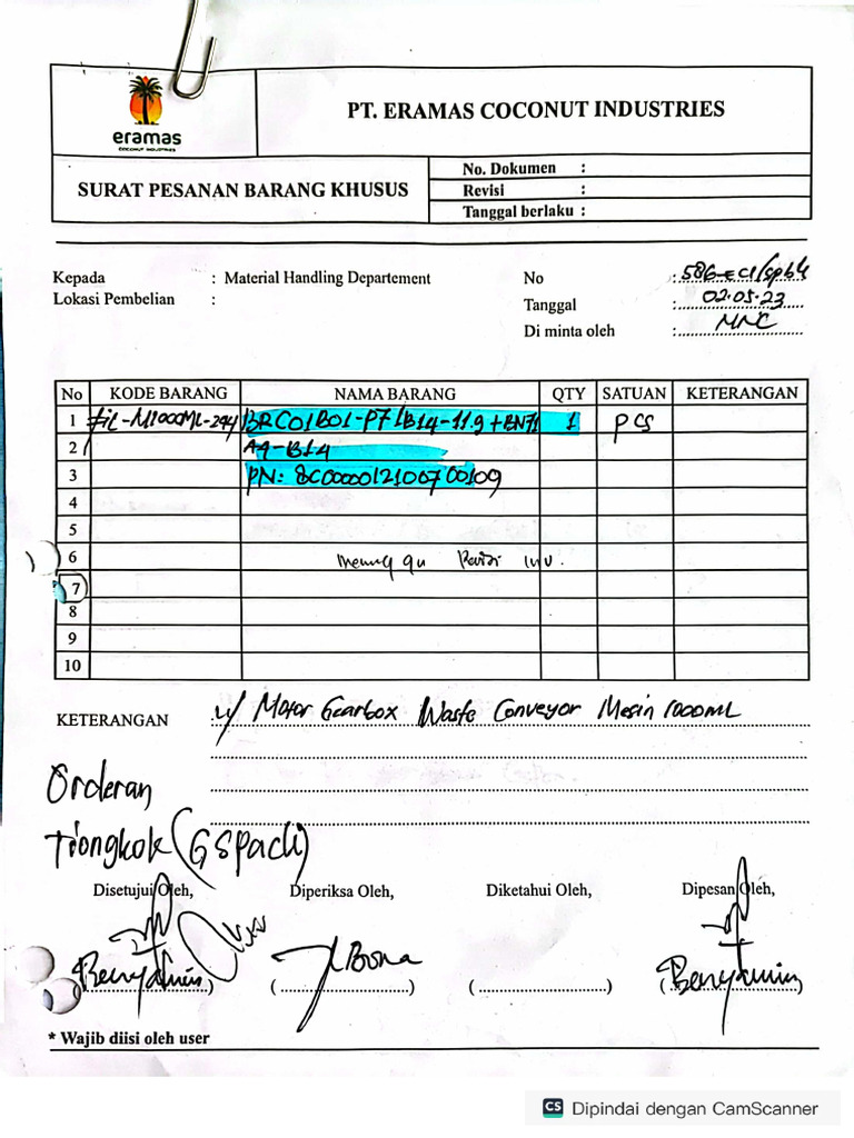 Contoh Surat Permintaan Barang Import I | PDF