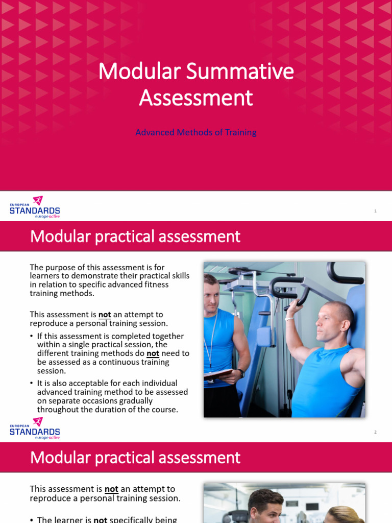 Modular Summative Assessment - Step by Step Guide | PDF