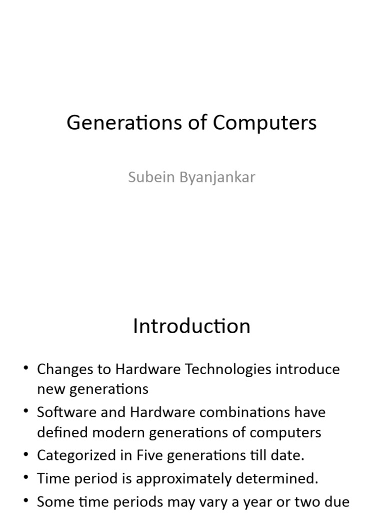 Generations of Computers | PDF | Integrated Circuit | Computer Memory