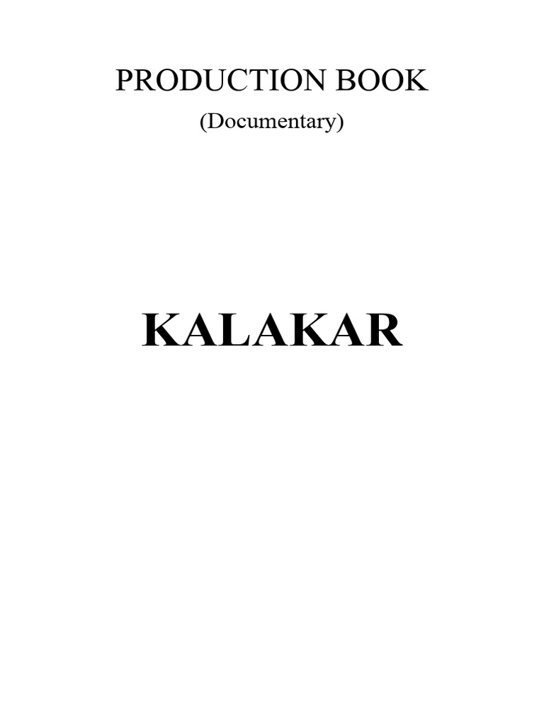 PRODUCTION BOOK final | PDF