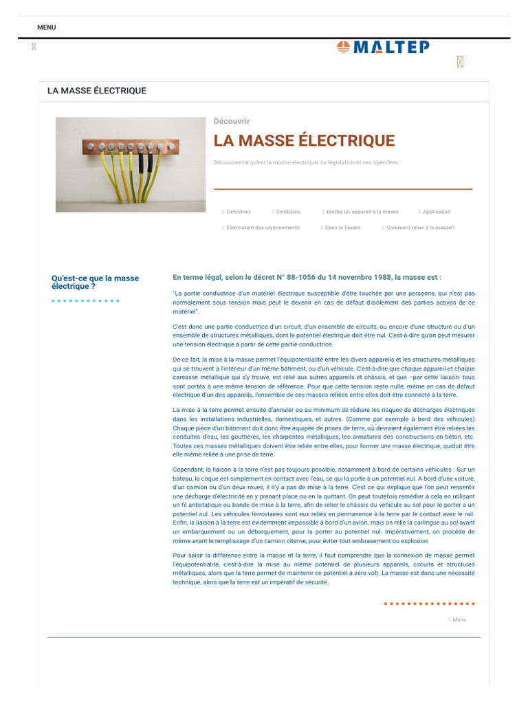 La masse électrique | PDF