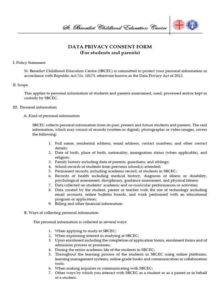 Student Data Privacy Consent Form | PDF | Wellness | Computers