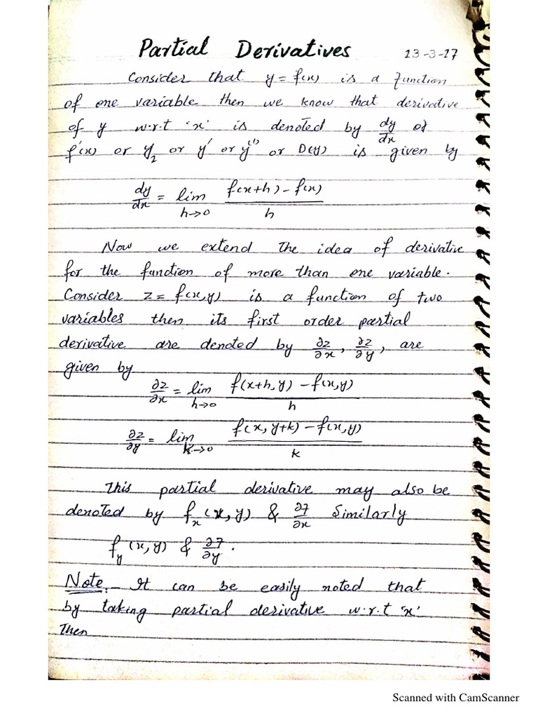 Notes of Partial Differential Equations | PDF