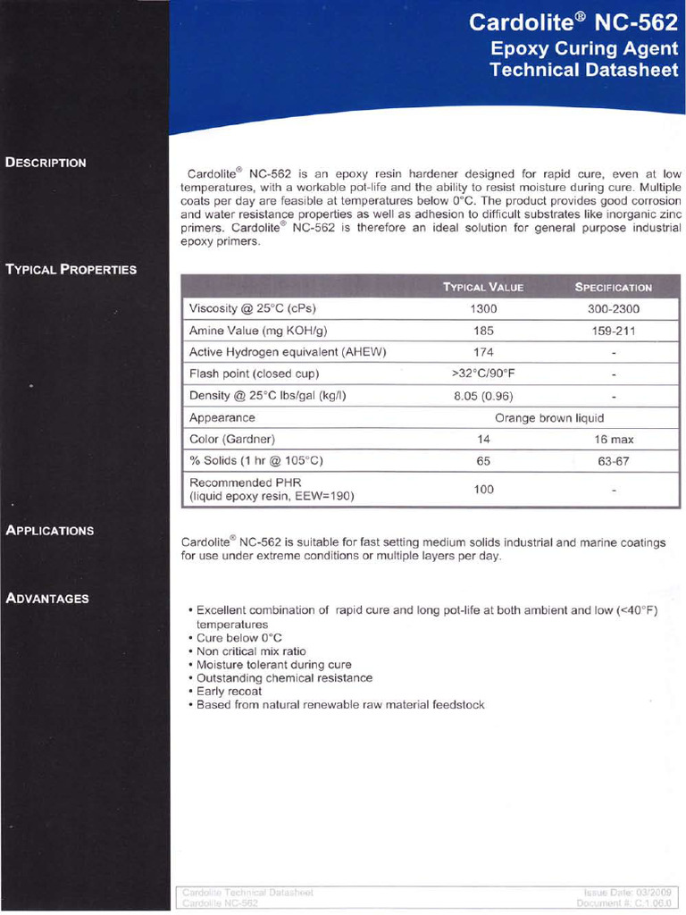 Cardolite NC 562 | PDF