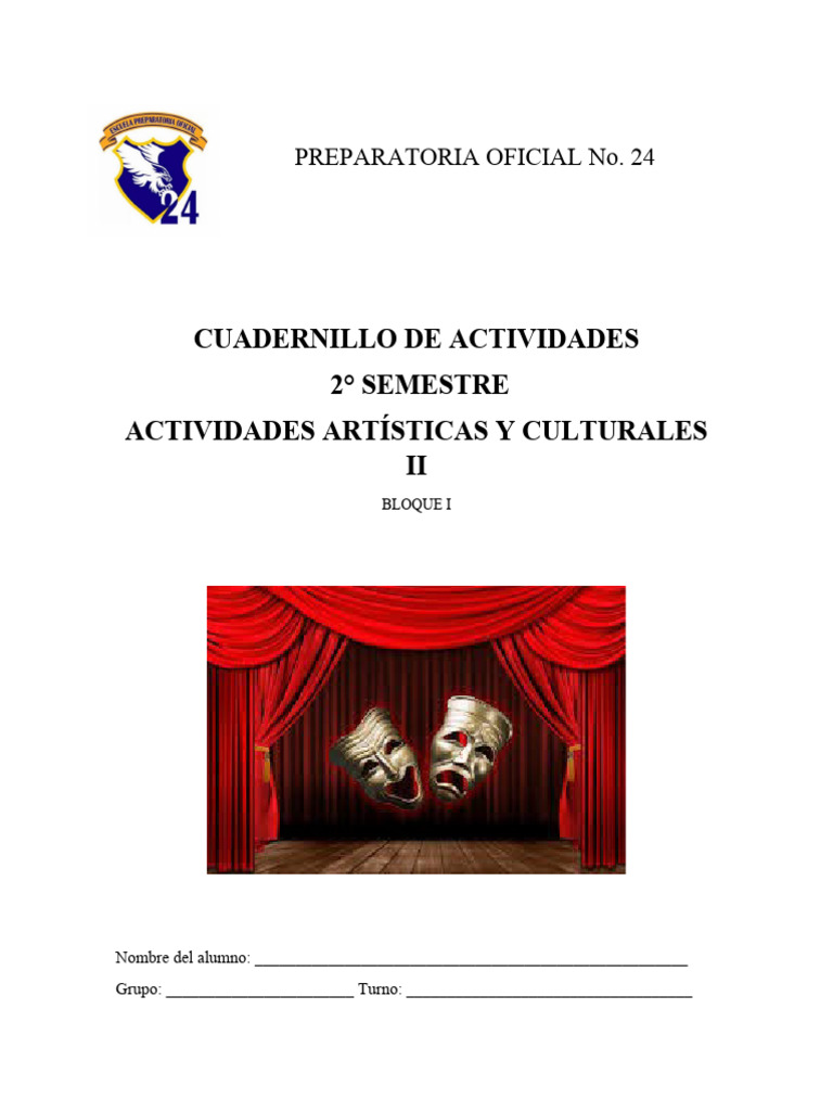 Cuadernillo Actividades Artísticas | PDF | Teatro | Comedia
