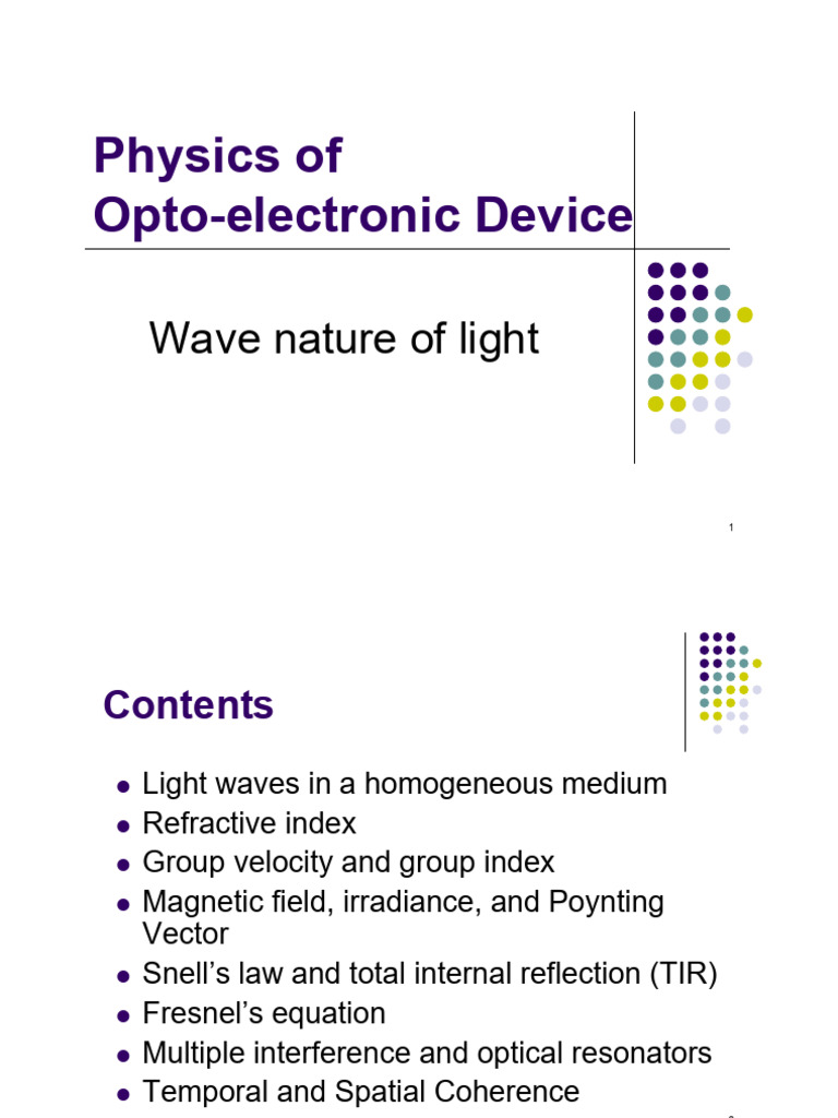 Wave Nature of Light | PDF