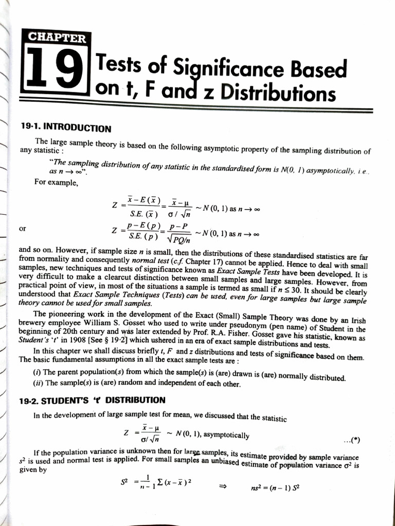 T Test And Z Test Pdf 9157