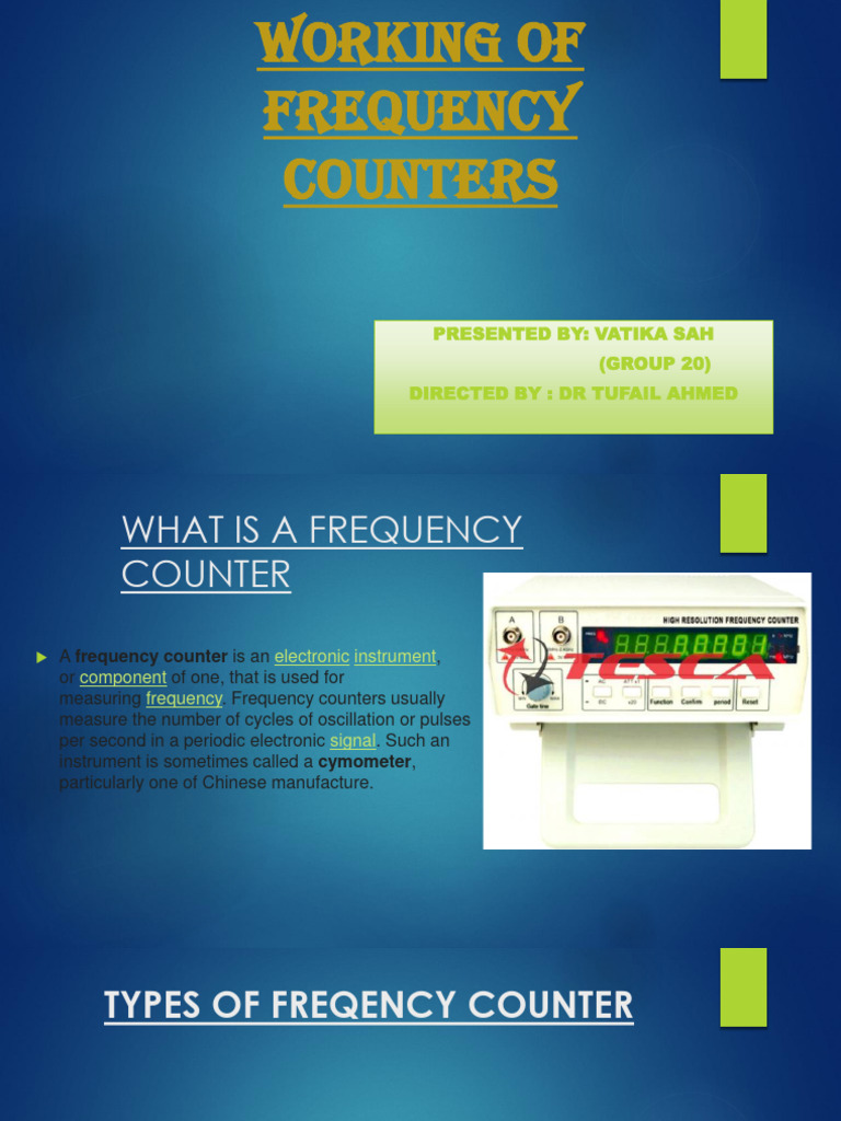 Working of Frequency Counters .. | PDF | Frequency | Electricity
