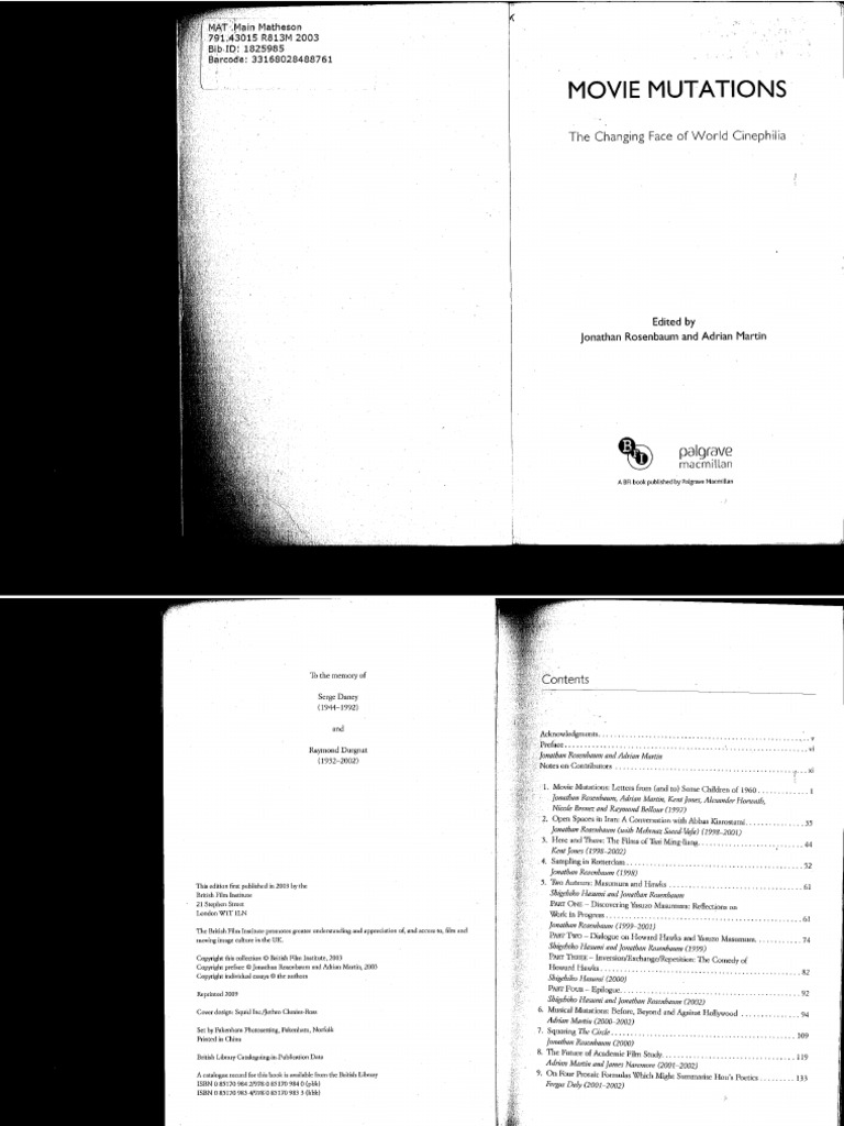 Movie-Mutations - Rosenbaum & Martin | PDF