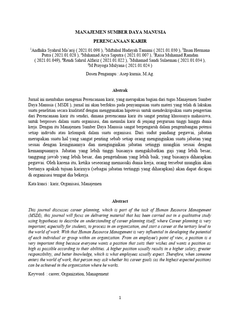 Jurnal MSDM | PDF