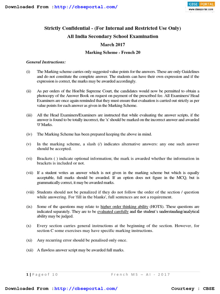 Cbse 1 Key | PDF