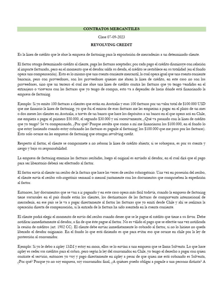 Revolving Credit | PDF | Finance & Money Management