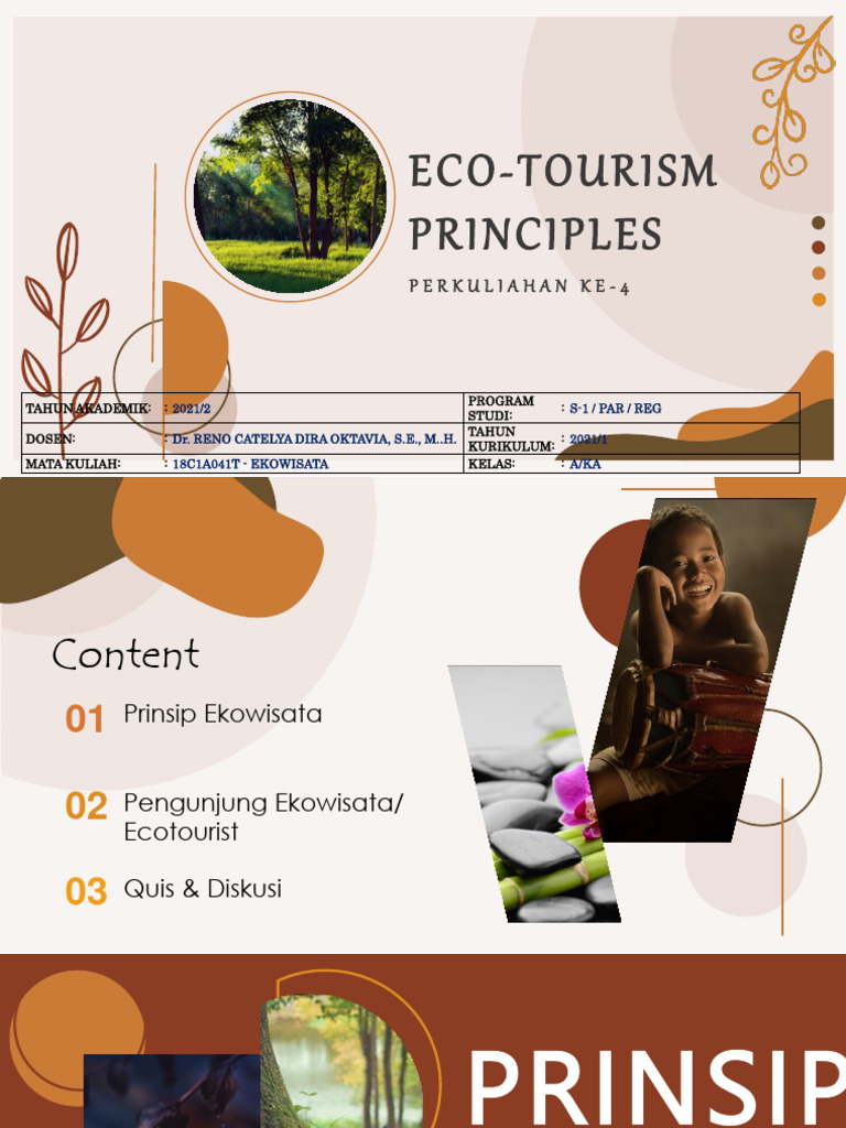 Ecotourism Principles Guide | PDF | Conservation Biology | Tourism