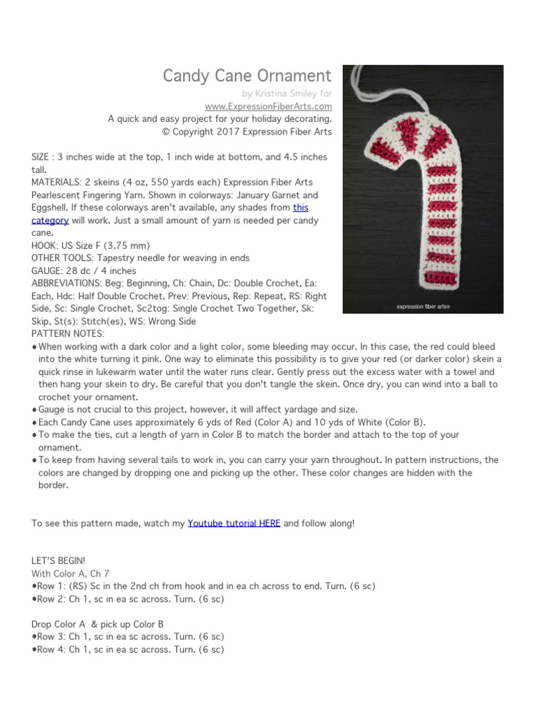 Candy Cane Ornament Final PDF | PDF