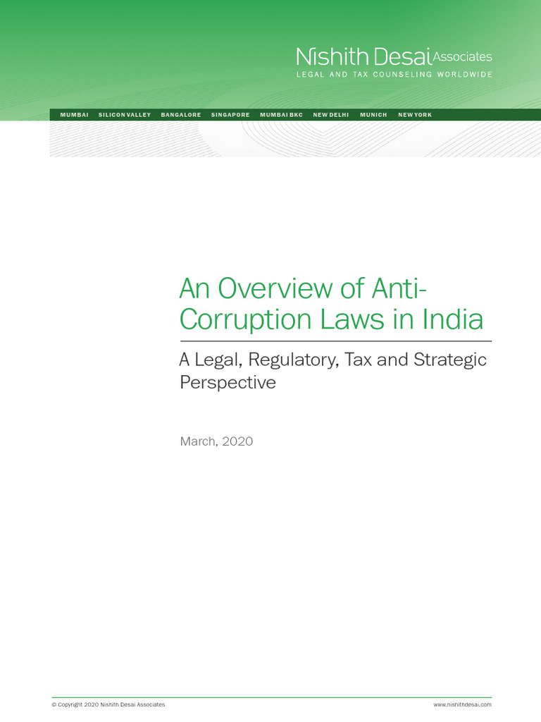 Overview of Anti Corruption Laws in India Web1 | PDF