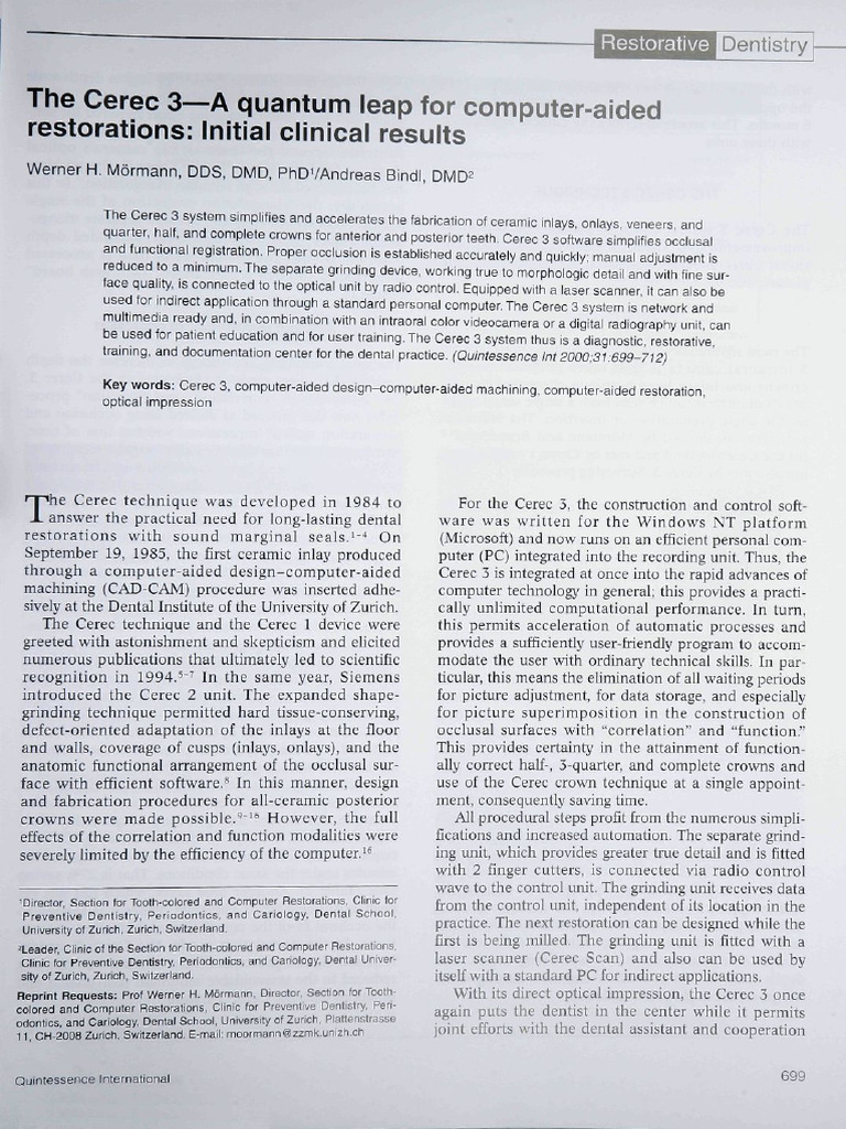 Cerec 3 | PDF