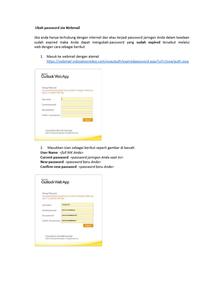 How To Change Password Via Webmail | PDF