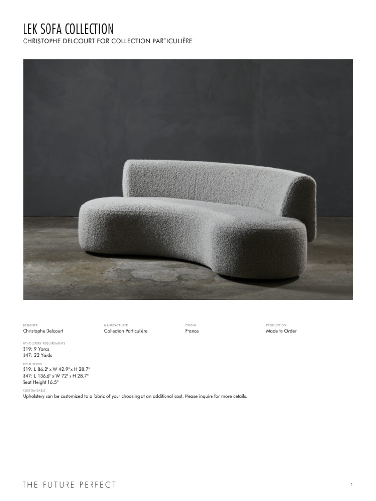 Lek Sofa Collection - The Future Perfect | PDF