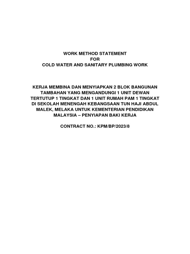Mos Cold Water & Sanitary Plumbing | PDF | Home & Garden | Science ...