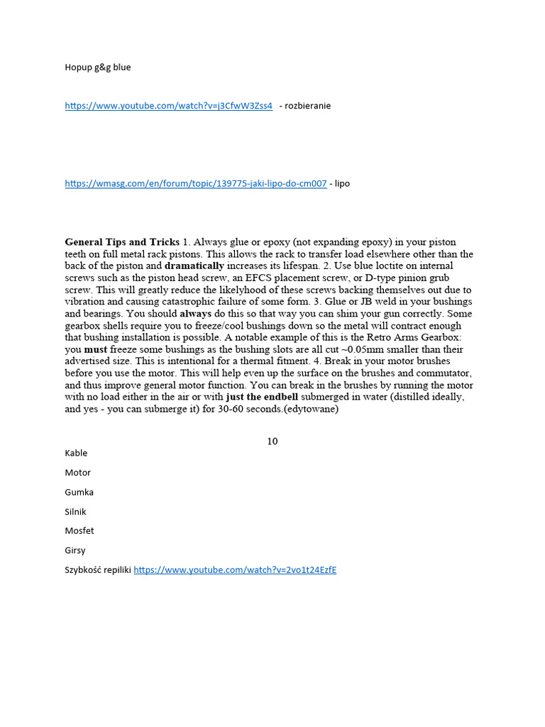 Asg Wymiana Części | PDF