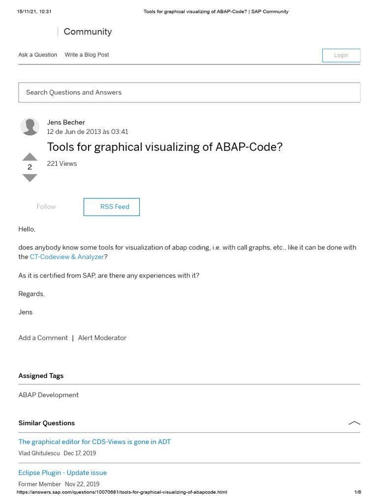 Tools For Graphical Visualizing of ABAP-Code - SAP Community | PDF | Eclipse (Software) | Software