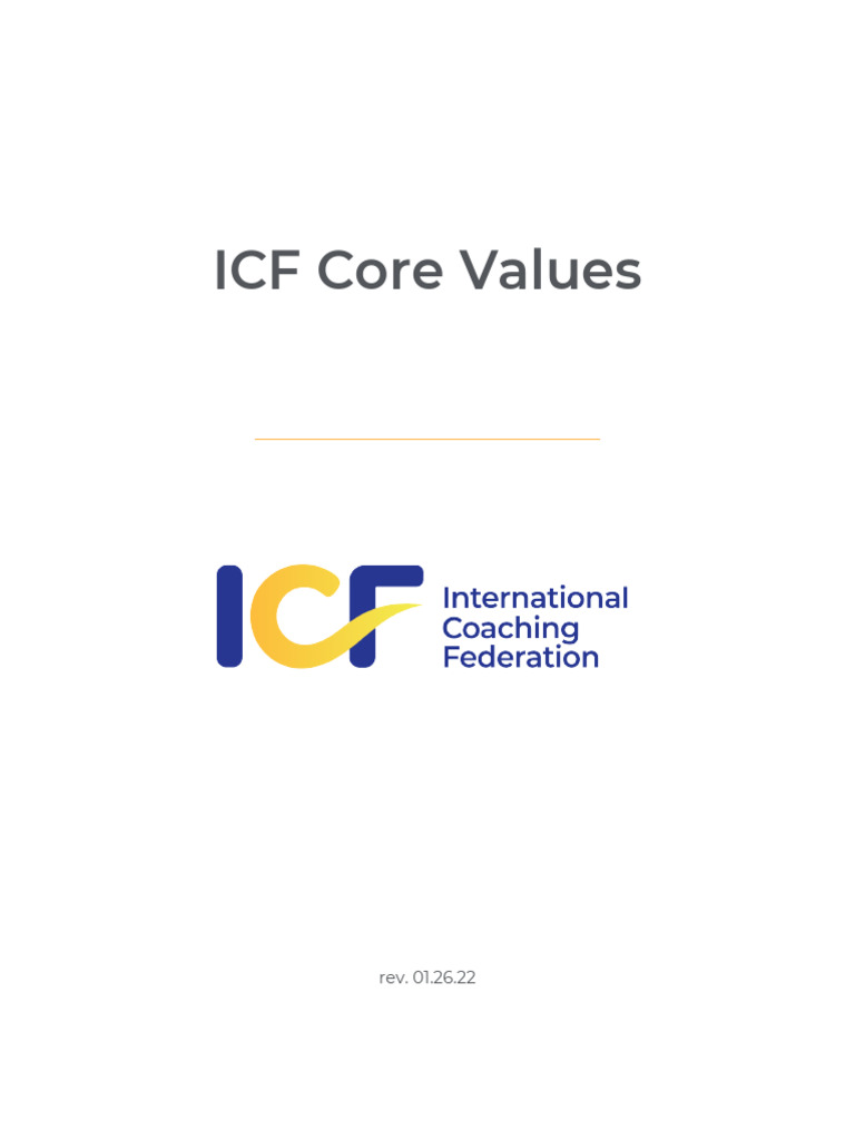 ICF Core Values | PDF | Mindset | Identity (Social Science)