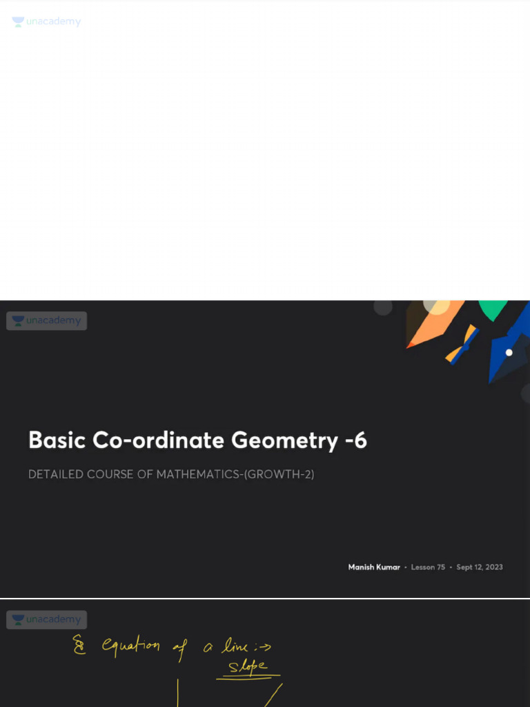 Basic Coordinate Geometry 6 With Anno | PDF
