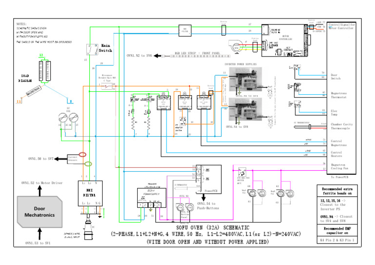 Microwave Oven Wiring Schematic | PDF | Equipment | Electrical Engineering