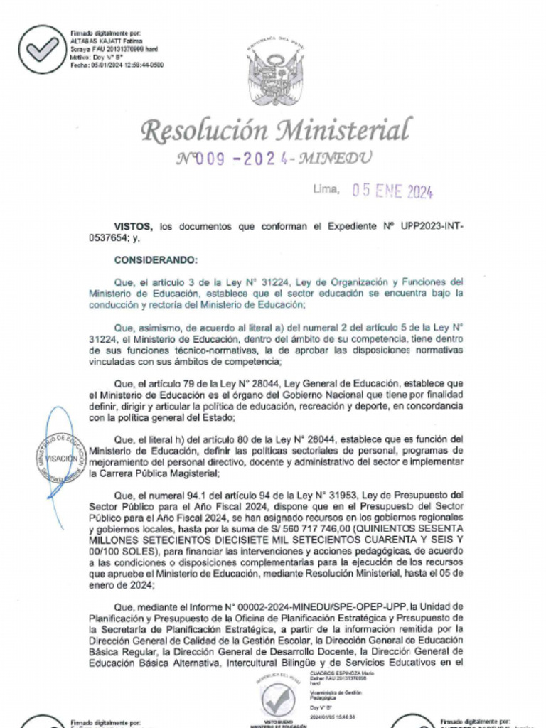 RM.09 2024 Minedu | PDF