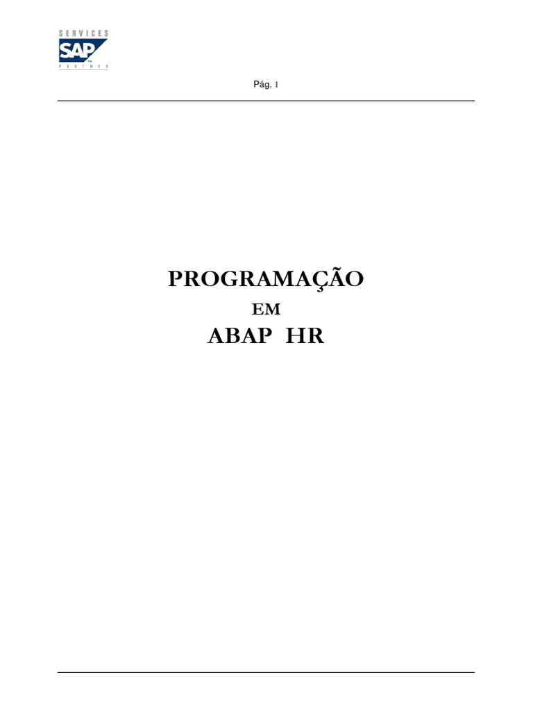 Pag 1 Programacao em Abap HR | PDF