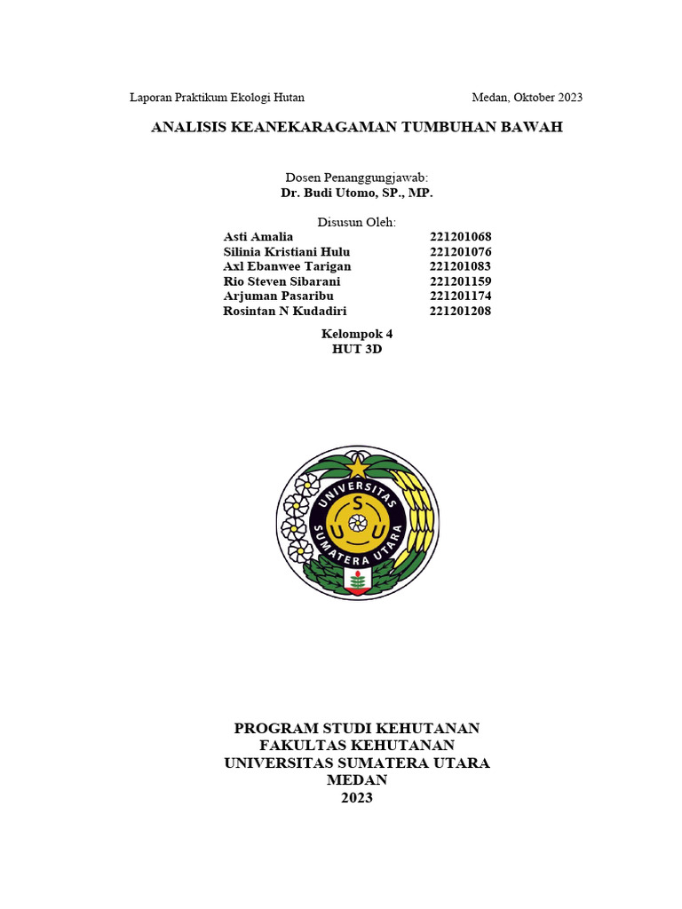 Laporan Praktikum Ekologi Hutan | PDF