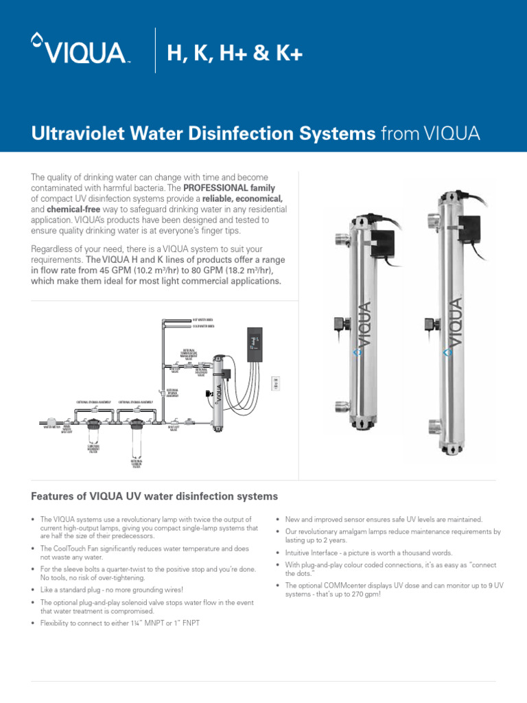 Ft Esterilizador Uv_serie Hk_viqua | PDF | Water Purification | Ultraviolet