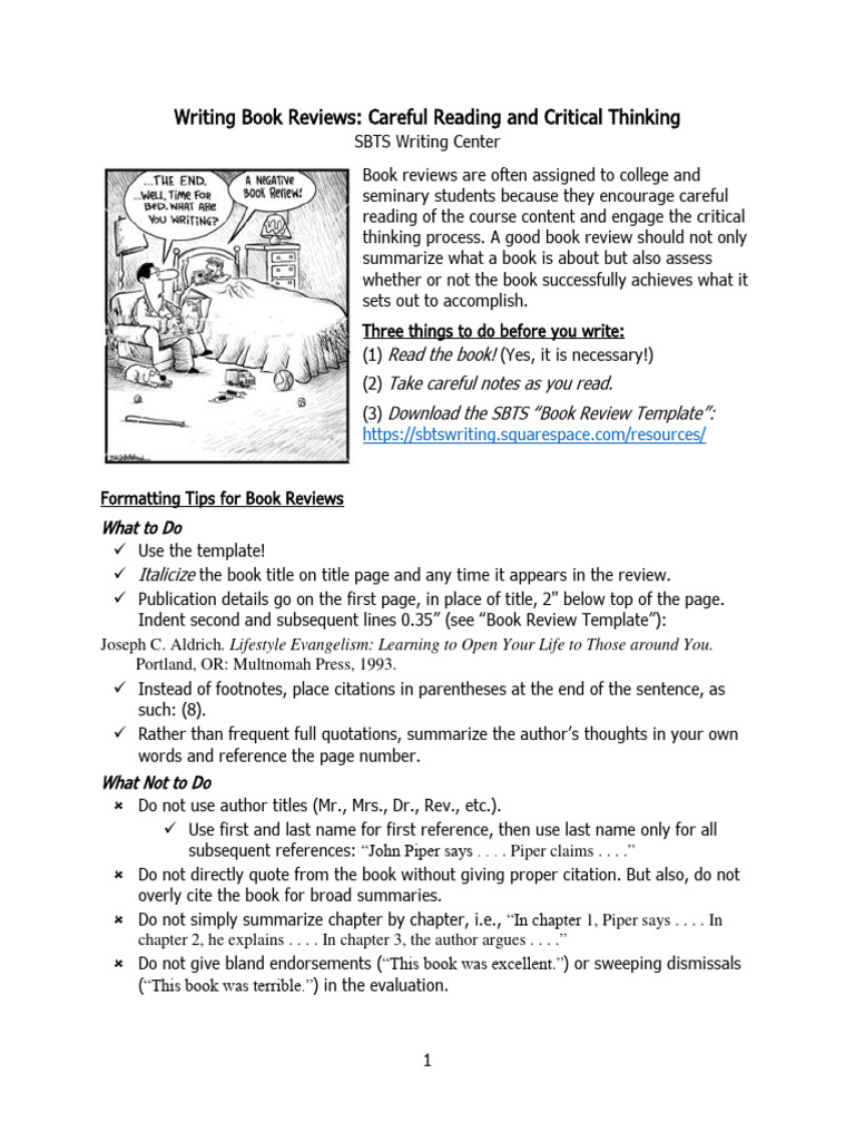 04. Book Review Guide | PDF | Books | Thesis