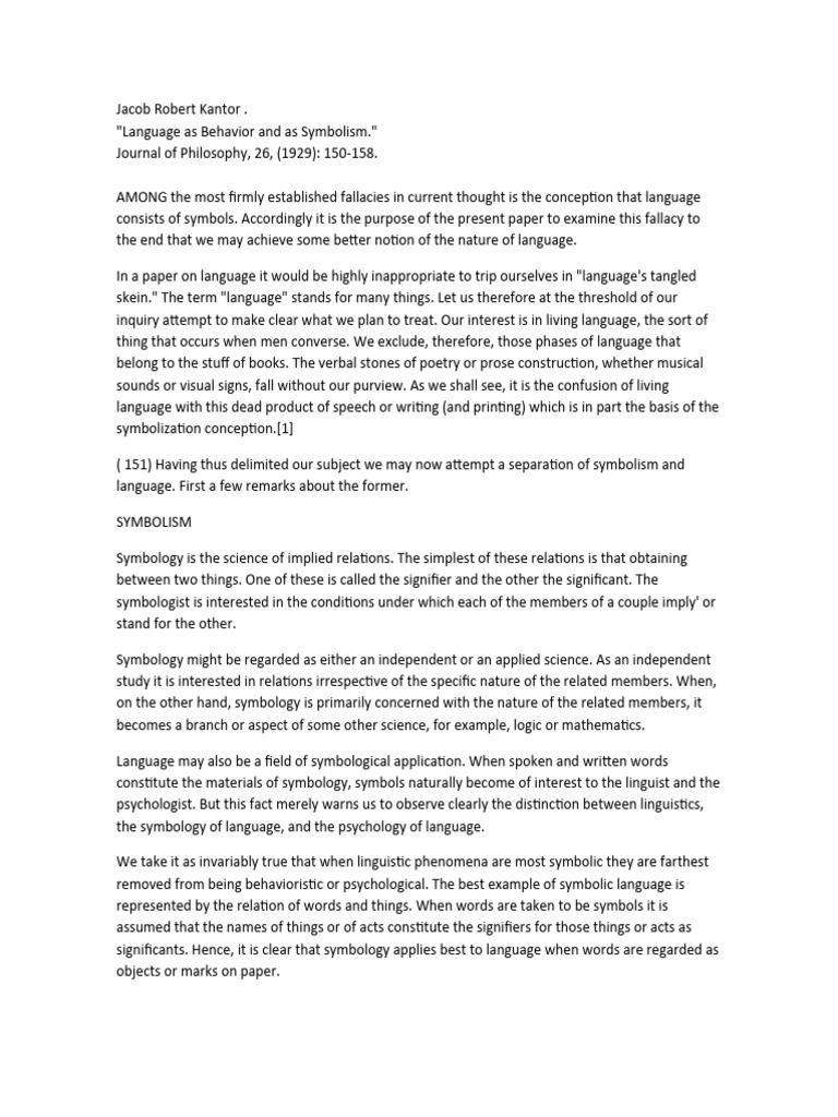 Jacob Robert Kantor | PDF