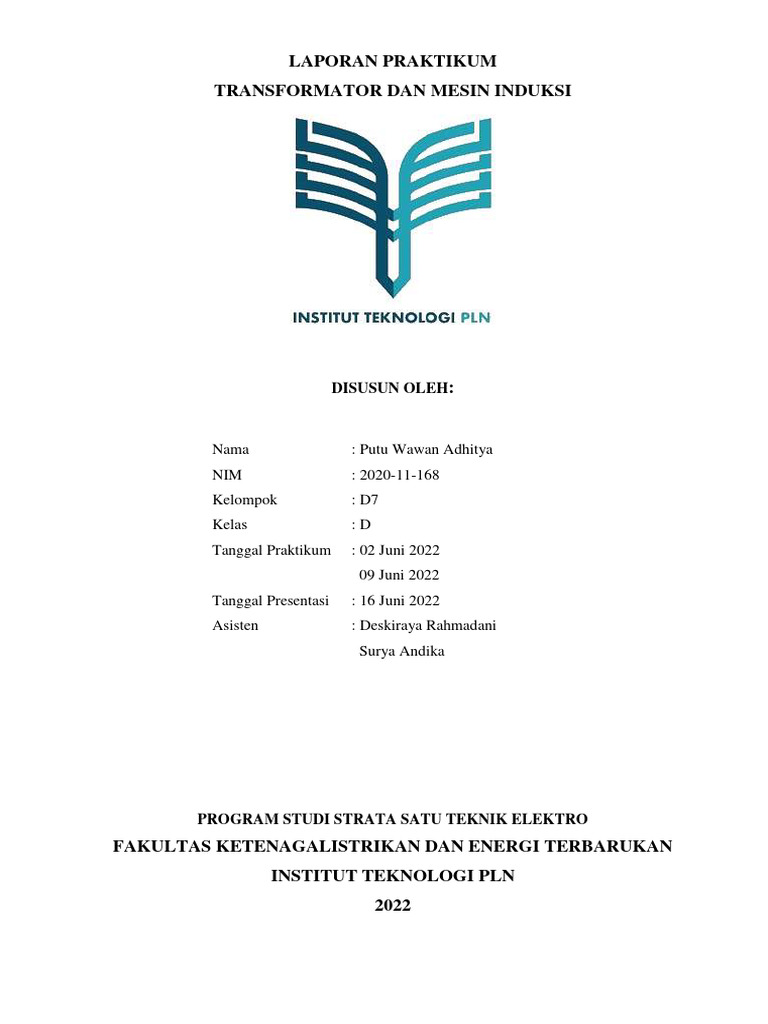 Laporan Putu Wawan Adhitya 202011168 d7 | PDF