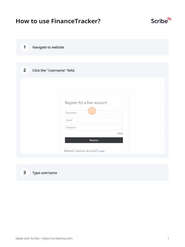 FinanceTracker Usage Documentation | PDF | Computers | Finance & Money Management