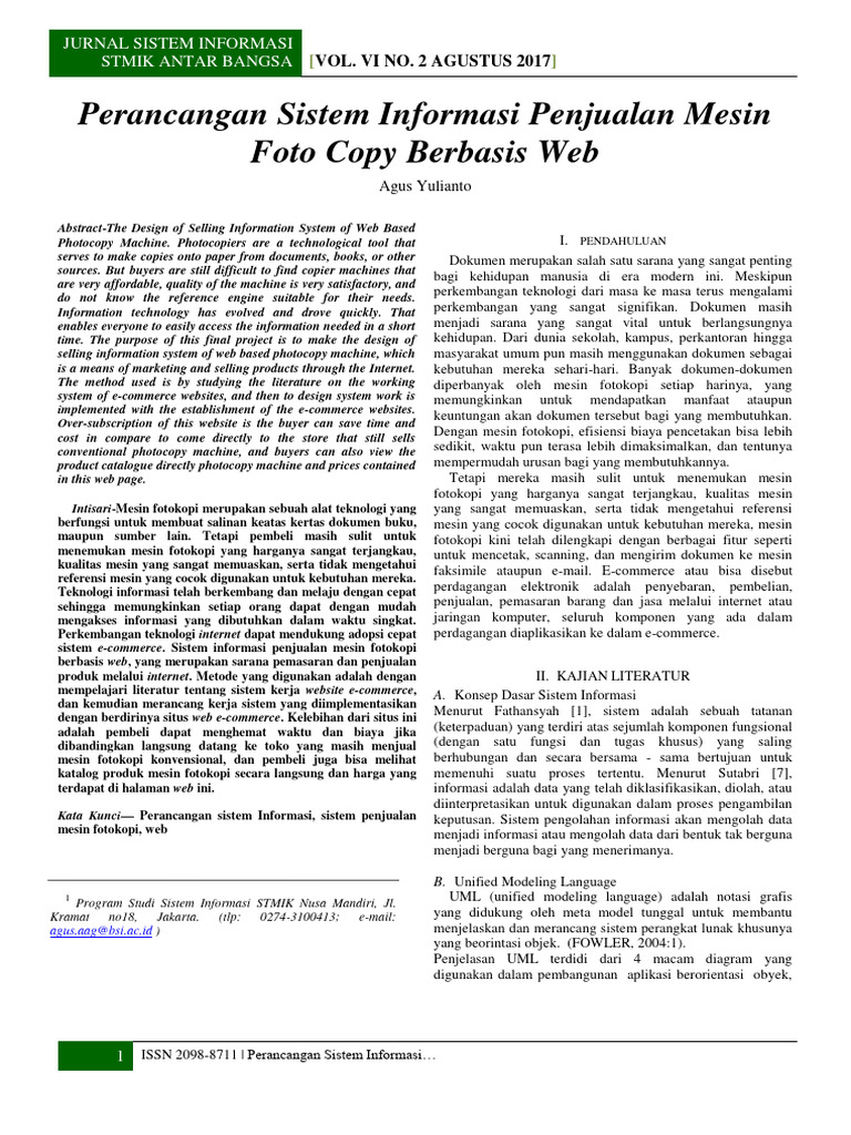 Perancangan Sistem Informasi Penjualan M | PDF