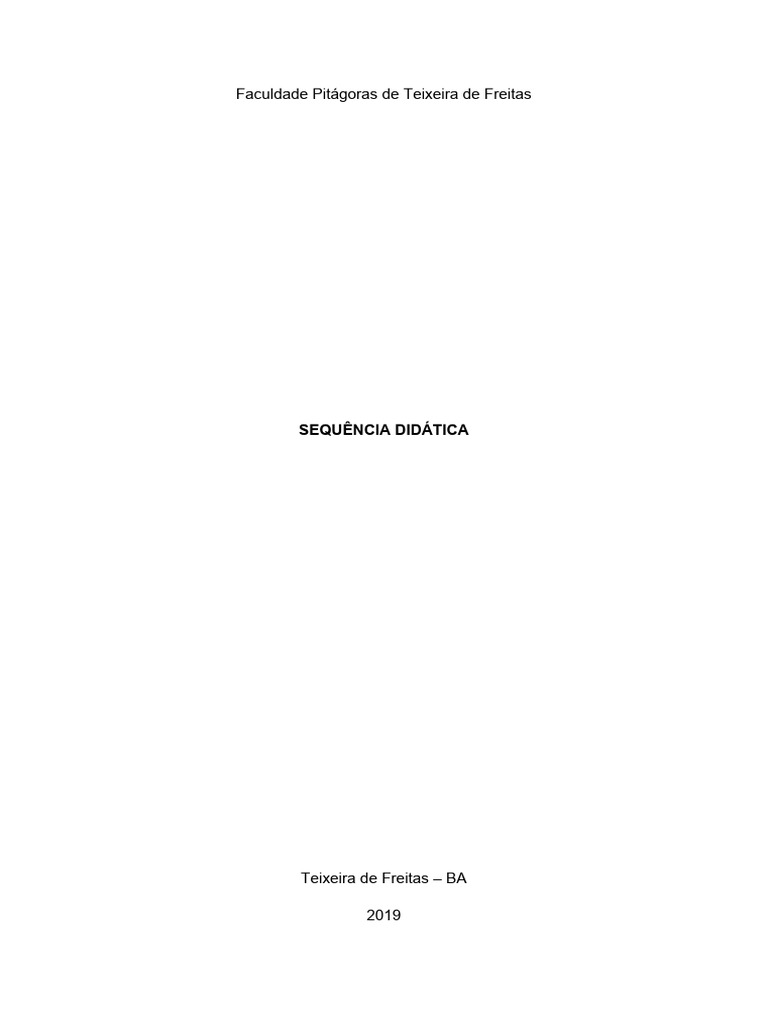 Sequencia Didatica | PDF