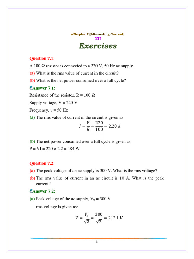 Exc N X11 Phy AC Main A | PDF | Science & Mathematics