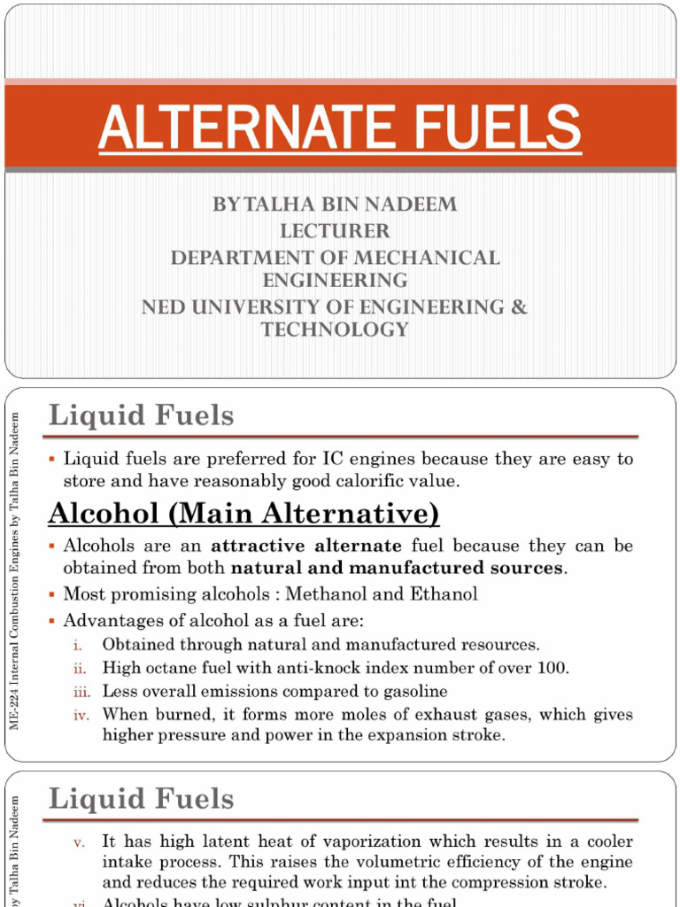 Chapter 7 - Alternate Fuels | PDF