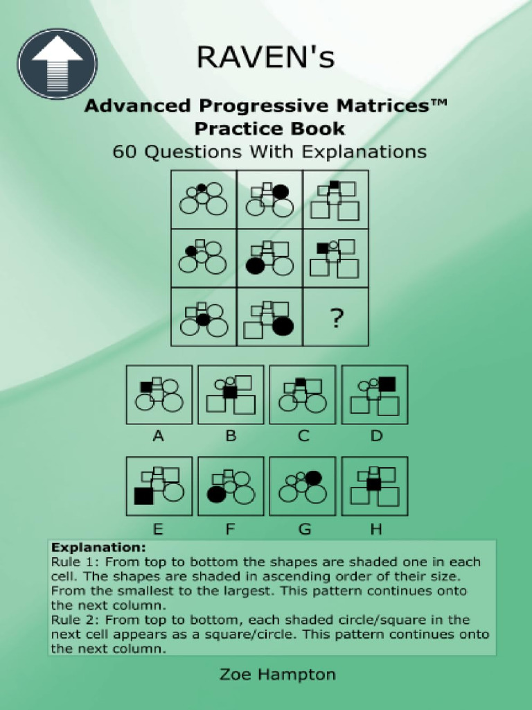 Ravens Advanced Progressive Matrices Practice Book IQ Test ...