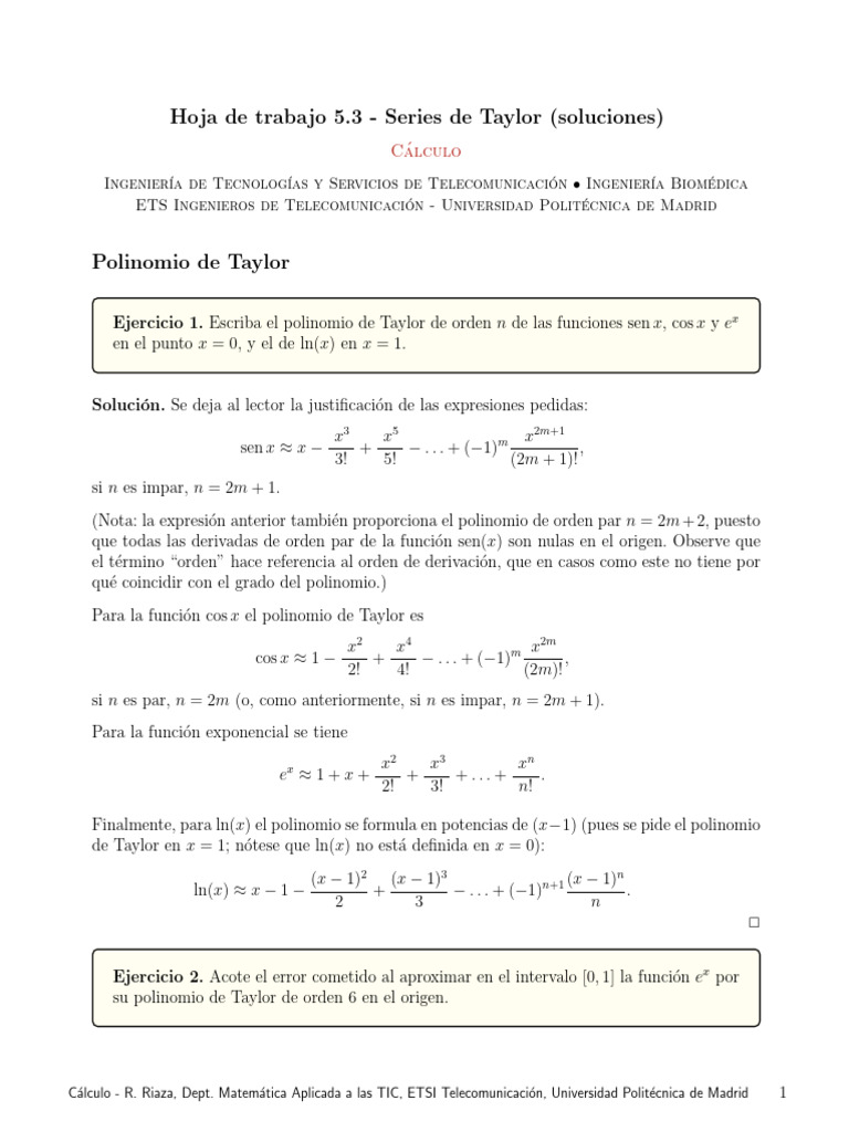 Series de Taylor | PDF