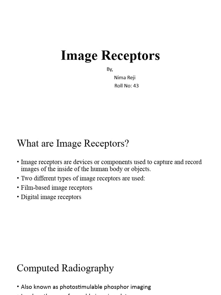 Image Receptors for x-ray | PDF | Electromagnetic Radiation | Radiation