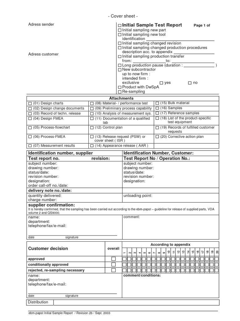 Supplier Quality Assurance Report | PDF