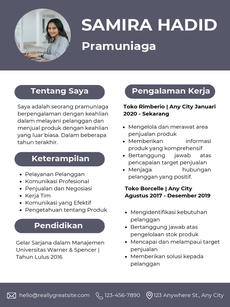 Design CV Pramuniaga | PDF